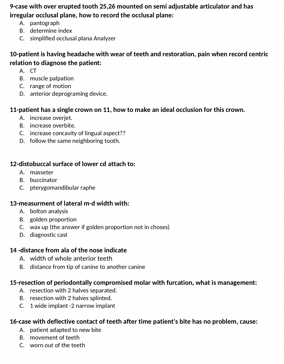 Solved 9-case with over erupted tooth 25,26 ﻿mounted on semi | Chegg.com