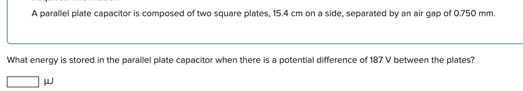 Solved A parallel plate capacitor is composed of two square | Chegg.com