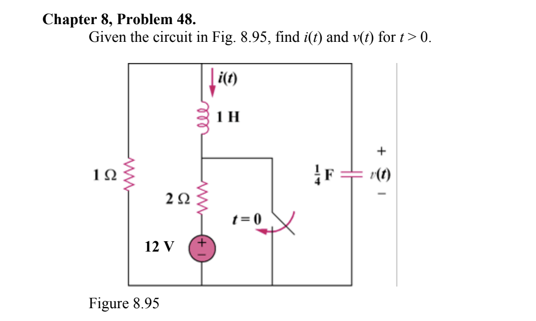 Solved Chapter 8, ﻿Problem 48.Given the circuit in Fig. | Chegg.com