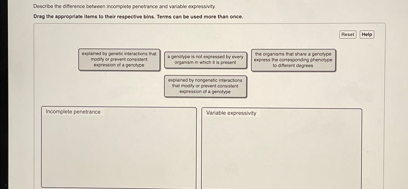 Solved Describe the difference between incomplete penetrance | Chegg.com