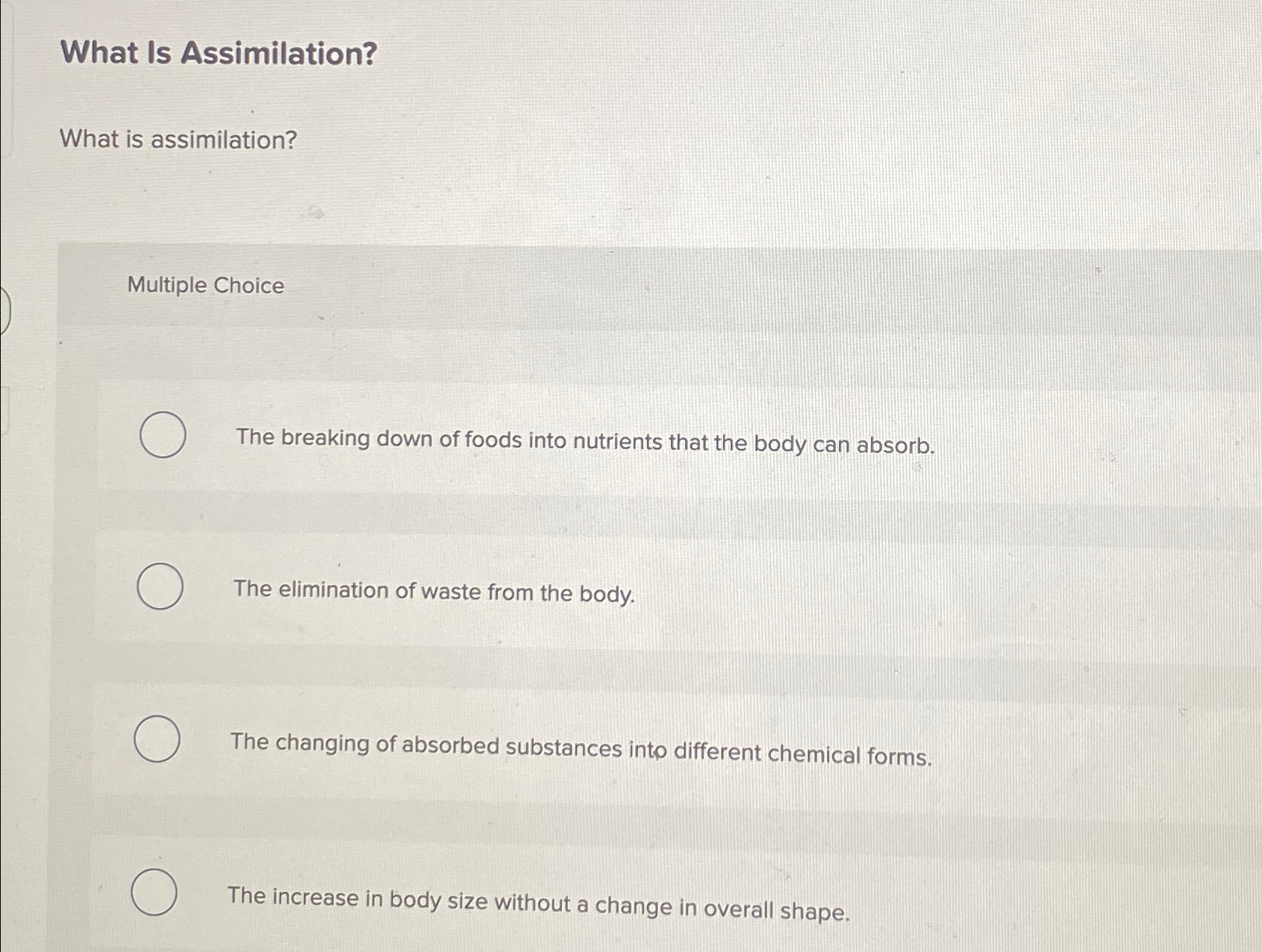 Solved What Is Assimilation?What is assimilation?Multiple | Chegg.com