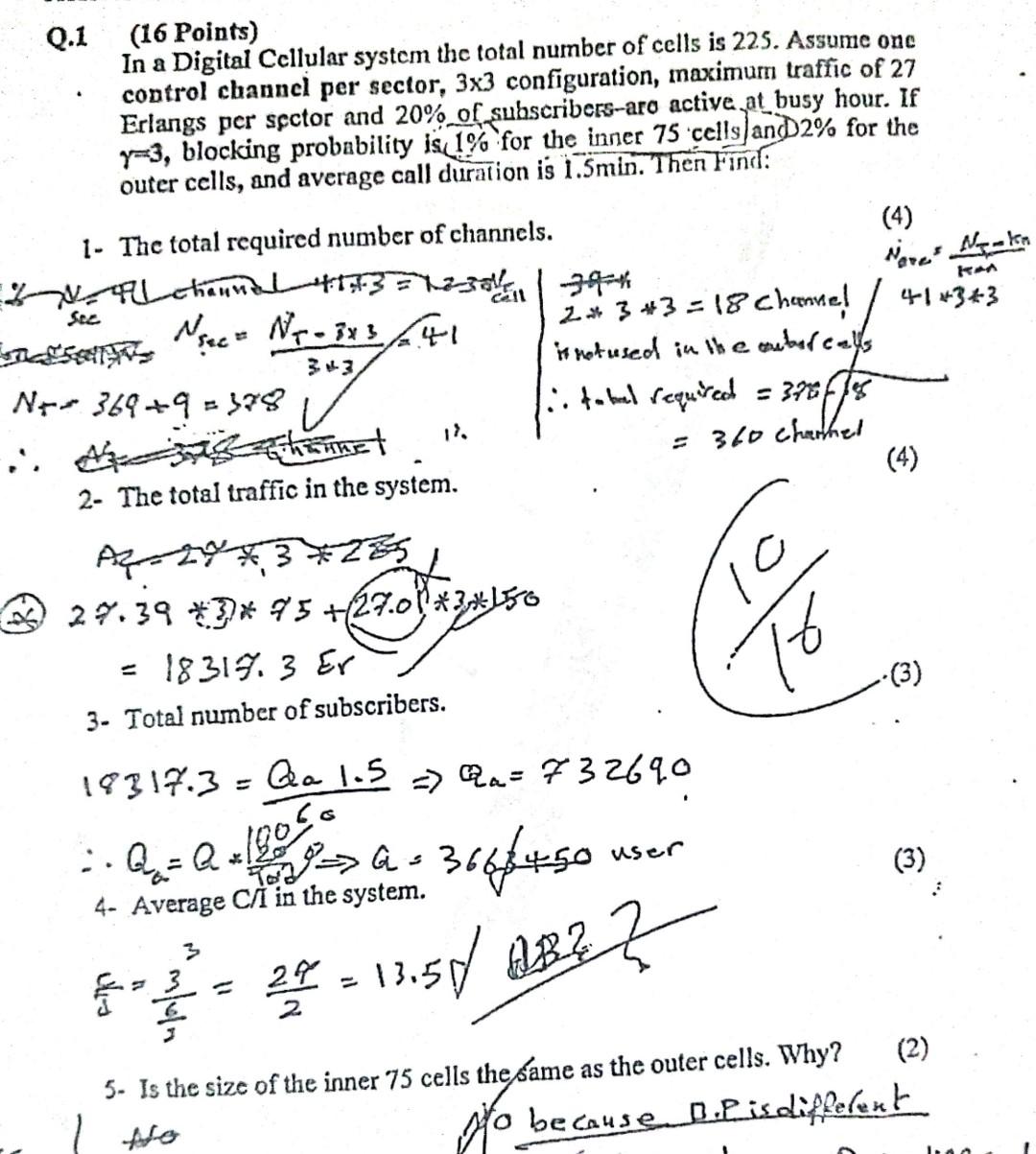 Wireless Communication Cellular systems Basic design | Chegg.com
