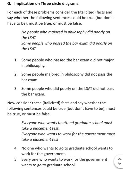 Solved F. Implication on Two-circle diagrams For each of | Chegg.com