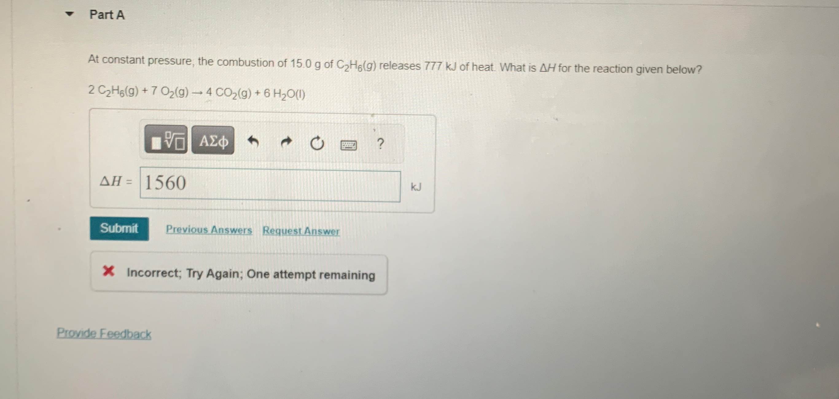 Solved Part AAt constant pressure, the combustion of 15.0g | Chegg.com