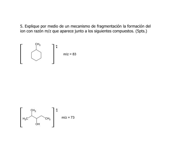 Solved Explain by means of a fragmentation mechanism the | Chegg.com