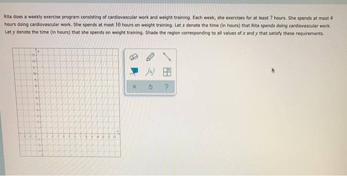 Solved Rita does a weekly exercise program consisting of | Chegg.com