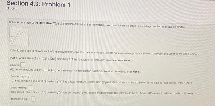 Solved ection point, and list them (separated by commas) | Chegg.com
