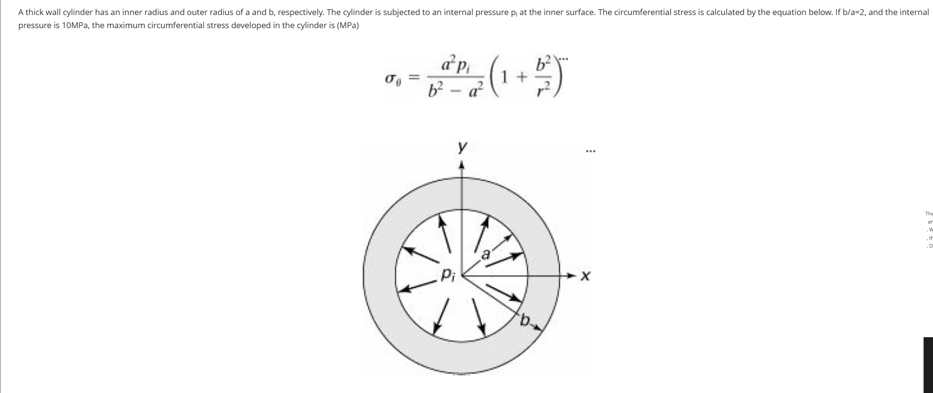 Solved A thick wall cylinder has an inner radius and outer | Chegg.com