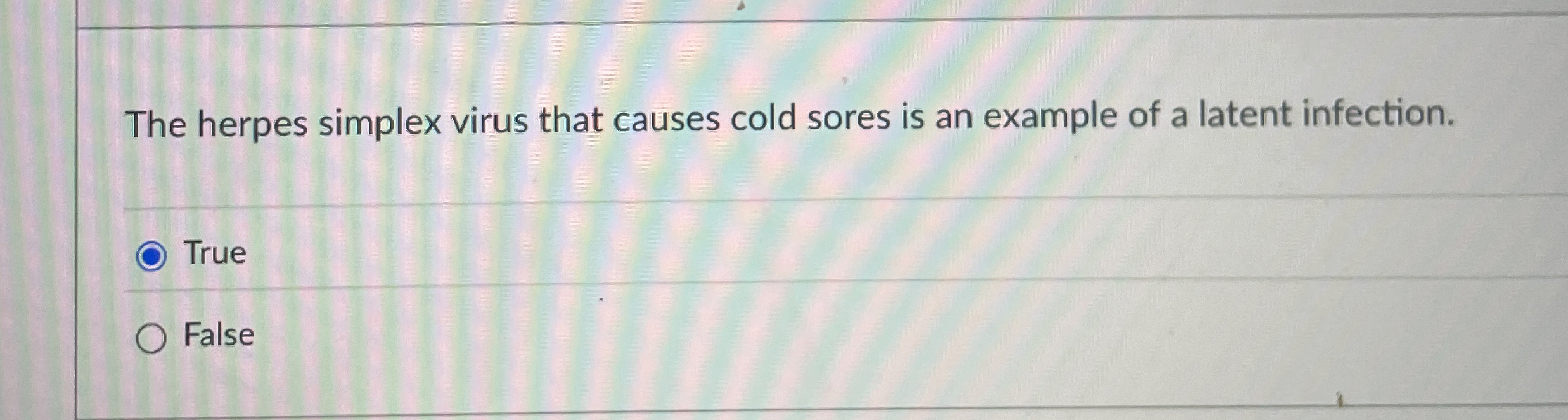 Solved The herpes simplex virus that causes cold sores is an | Chegg.com