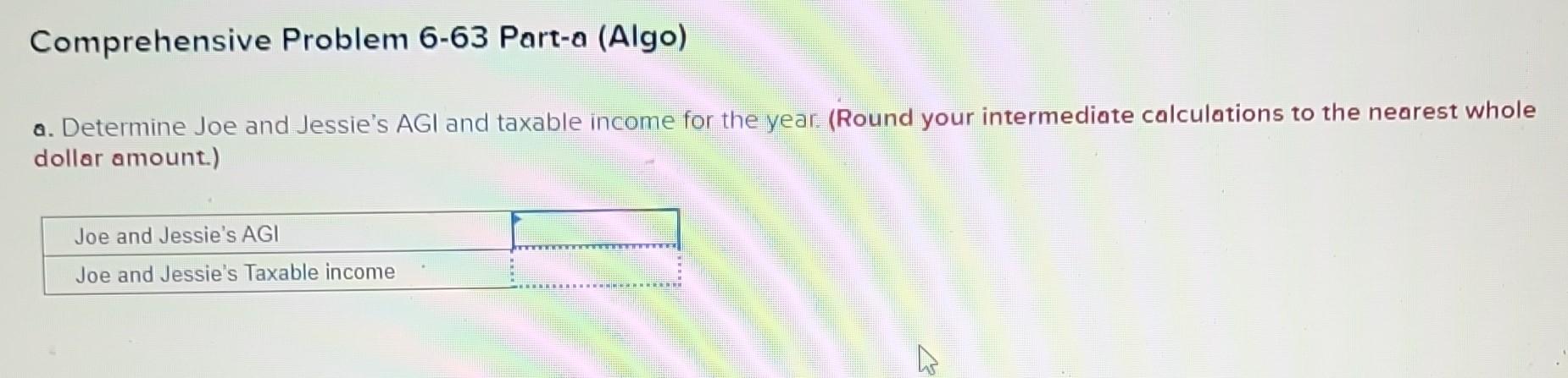Comprehensive Problem 6-63 (LO 6-1, LO 6-2, LO 6-3) | Chegg.com