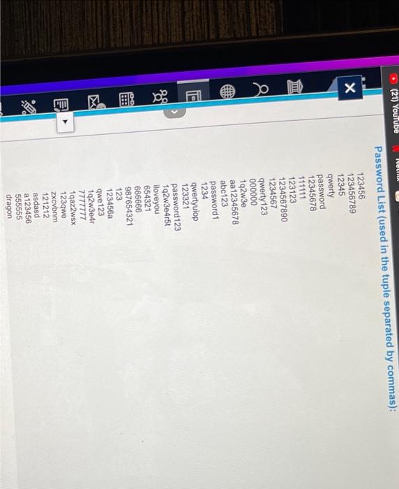 Solved ** DO NOT STORE THE PASSWORDS IN A FILE**. Finding | Chegg.com