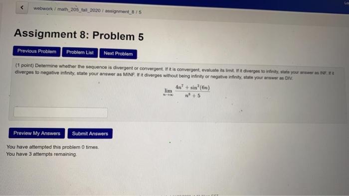 Solved webwork / math_205_tal_2020 / assignment_815 | Chegg.com Solved webwork / math_205_tal_2020 / assignment_815 | Chegg.com