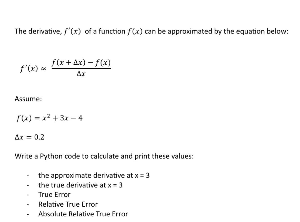 The derivative, f'(x) ﻿of a function f(x) ﻿can be | Chegg.com
