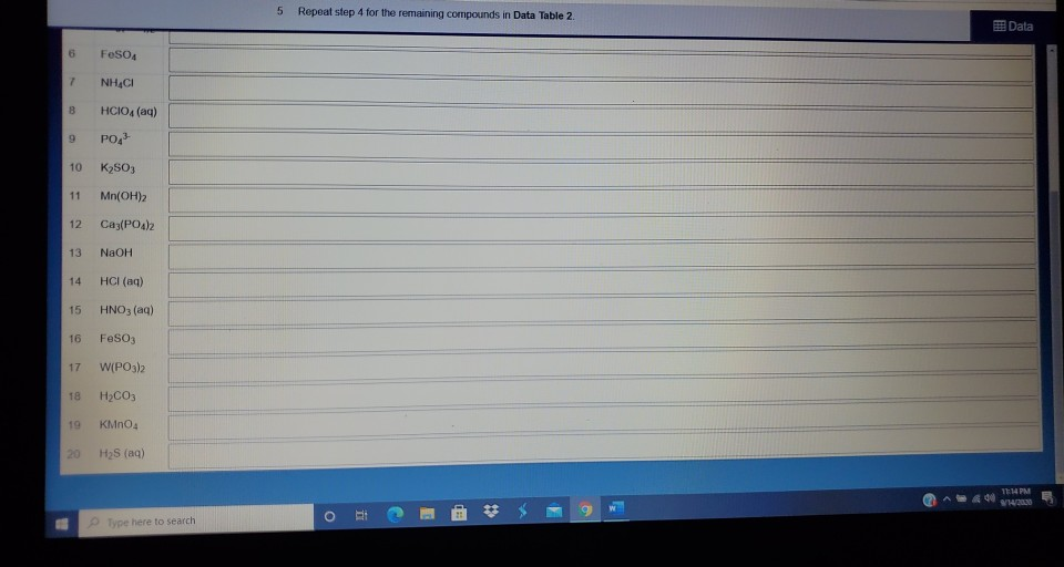 Solved Part 2: Polyatomic lons and Acids 6 Determine the | Chegg.com