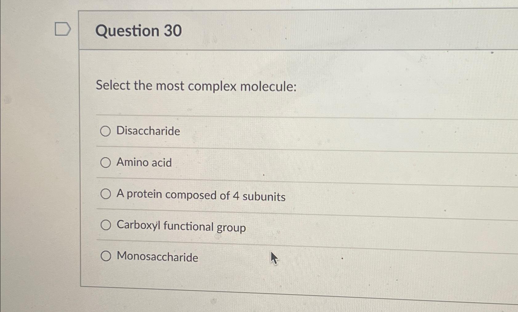 Solved Question 30Select the most complex | Chegg.com