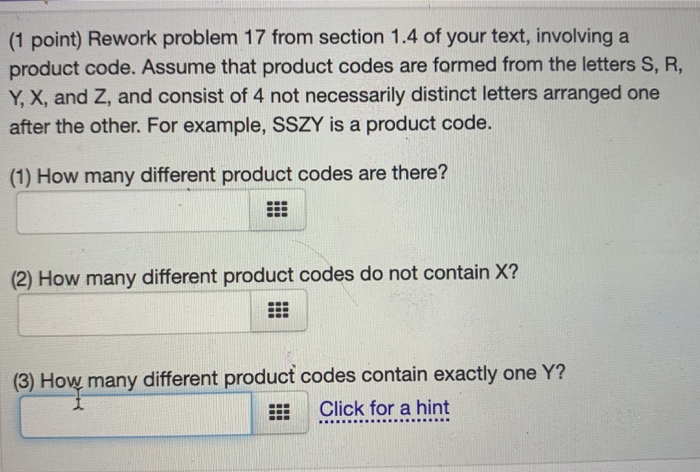 Solved (1 point) Rework problem 8 from section 1.4 of your | Chegg.com