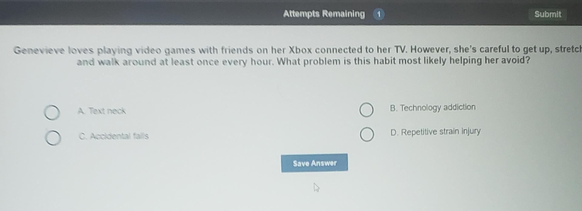 Solved Attempts Remaining1SubmitGenevieve loves playing | Chegg.com
