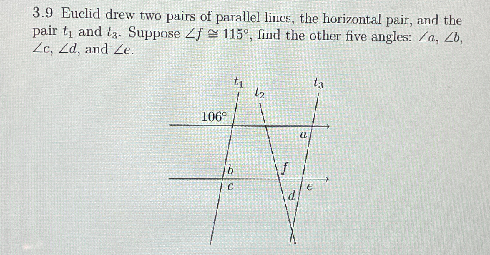 3.9 ﻿Euclid drew two pairs of parallel lines, the | Chegg.com