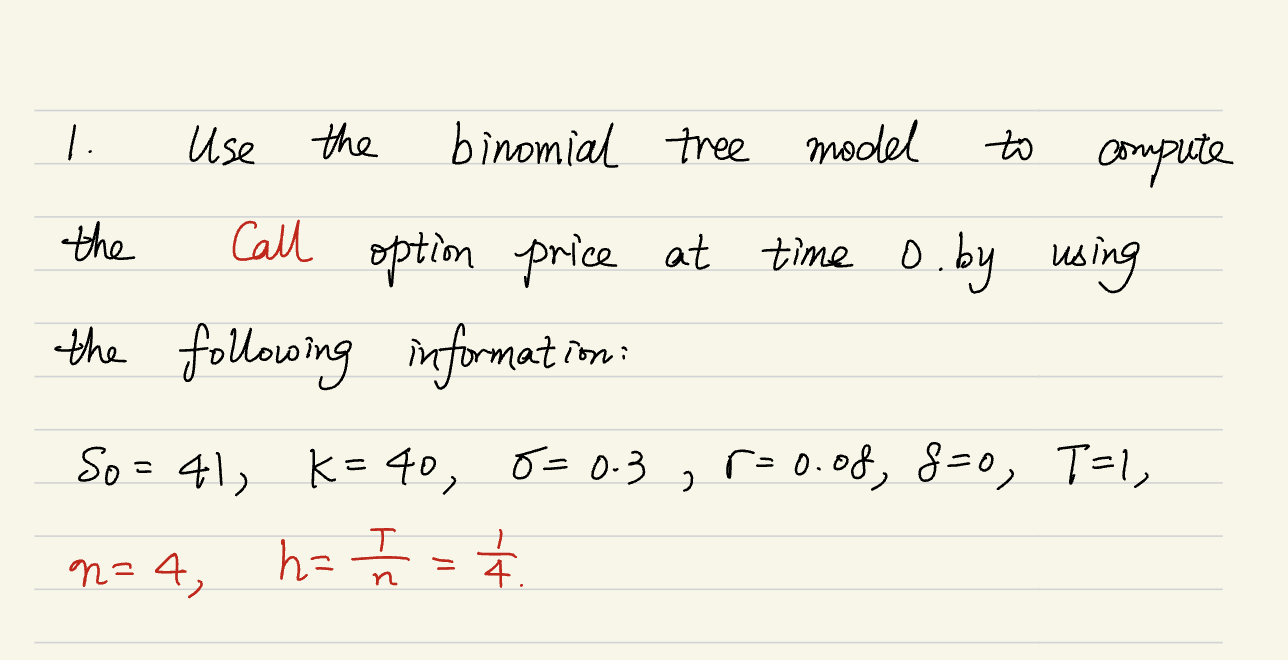 Solved Use the binomial tree model to computethe Call option | Chegg.com