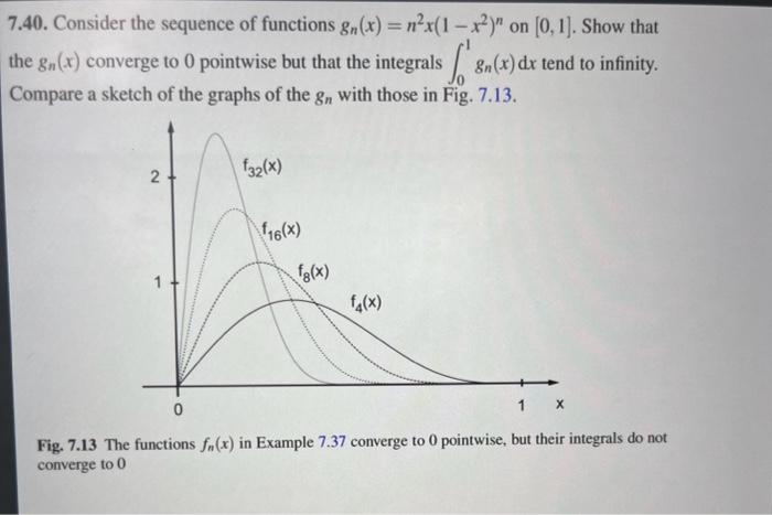 Solved 7.40. Consider the sequence of functions | Chegg.com