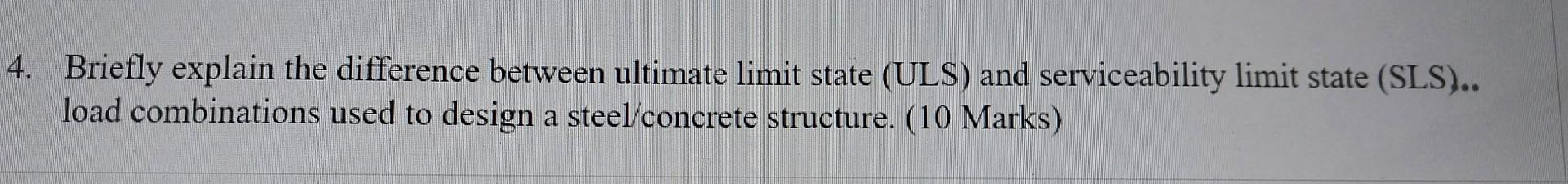 Solved Briefly explain the difference between ultimate limit | Chegg.com