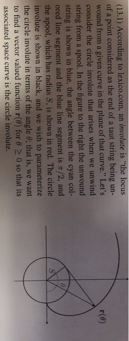 - (13.3) Consider the circle involute of Exercise 25. | Chegg.com