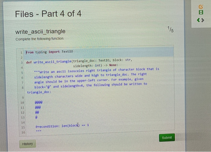 Solved Files Part 4 Of 4 Write ascii triangle Complete The Chegg