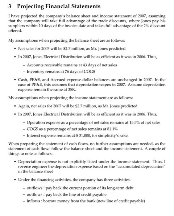 Solved 3 Projecting Financial Statements I have projected | Chegg.com