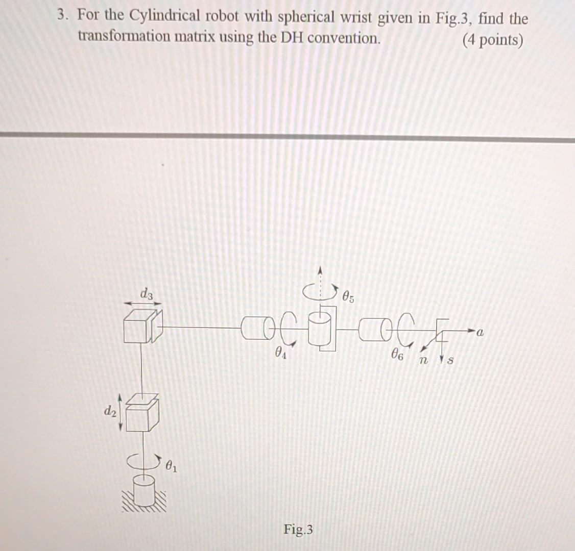 Solved 1. Identify the configuration of the robot given in | Chegg.com