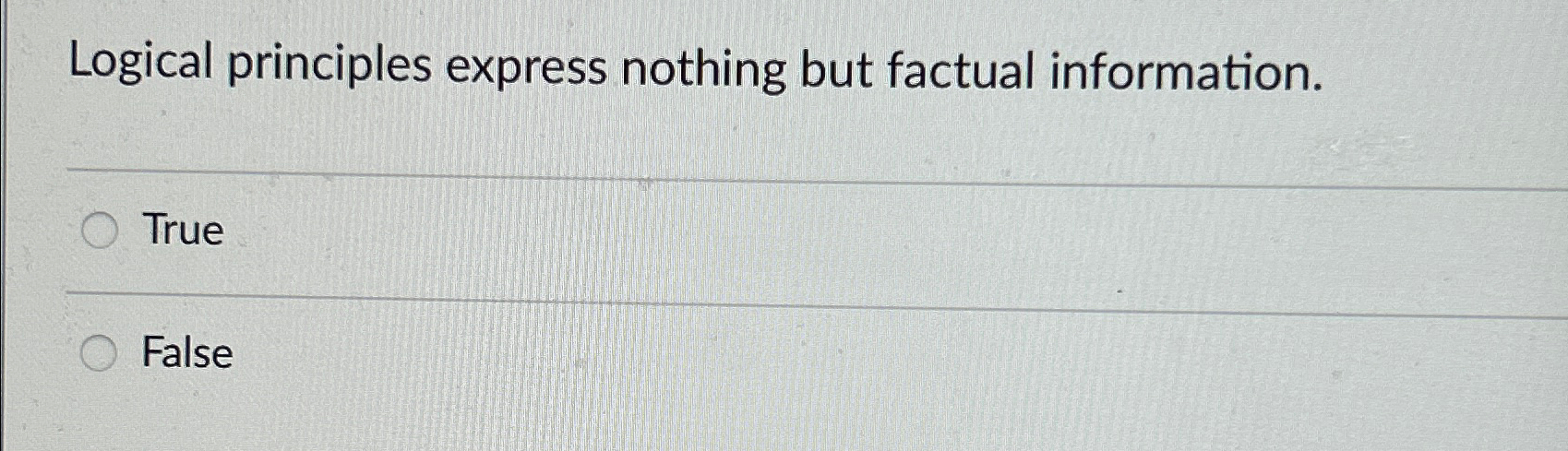 Logical principles express nothing but factual | Chegg.com