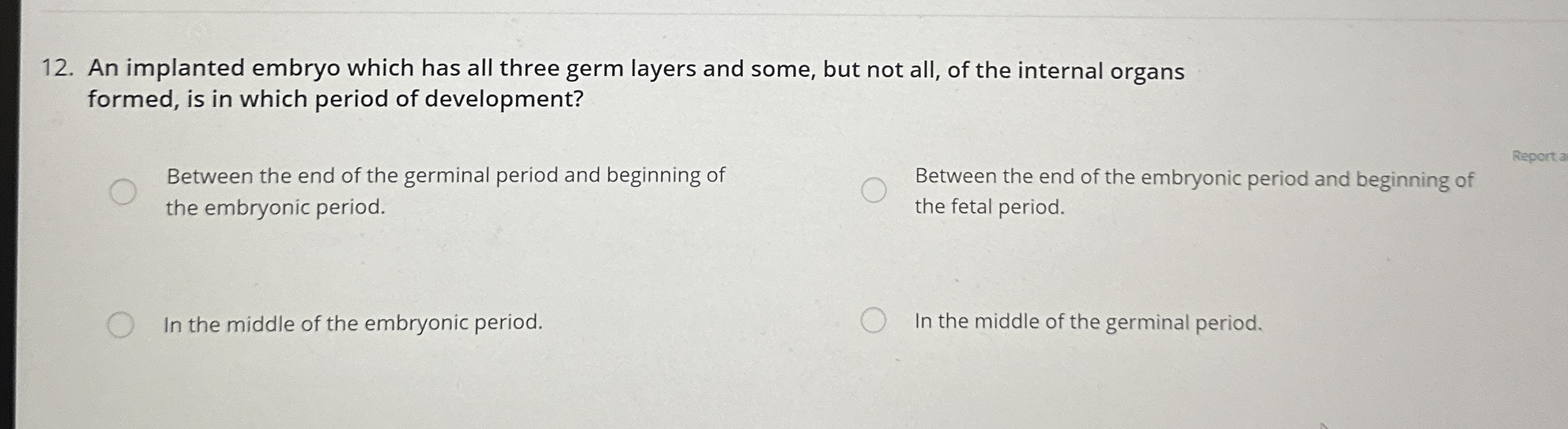 Solved An implanted embryo which has all three germ layers | Chegg.com