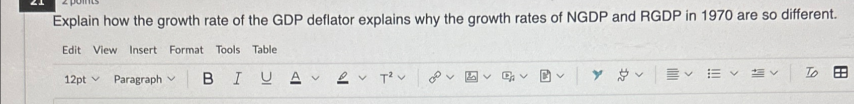 Solved Explain how the growth rate of the GDP deflator | Chegg.com