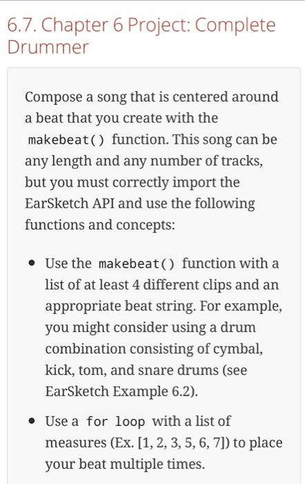 Solved Chap6Proj: Compose a song that is centered around a | Chegg.com