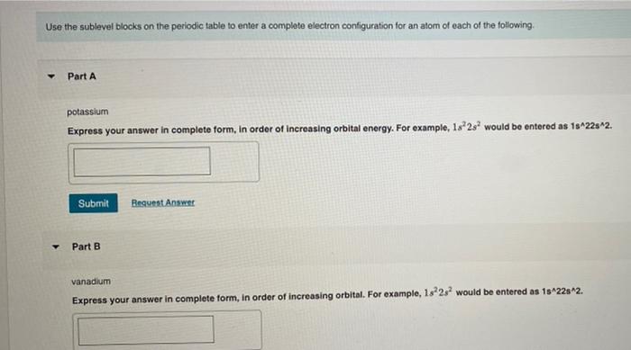 Solved Use the sublevel blocks on the periodic table to | Chegg.com