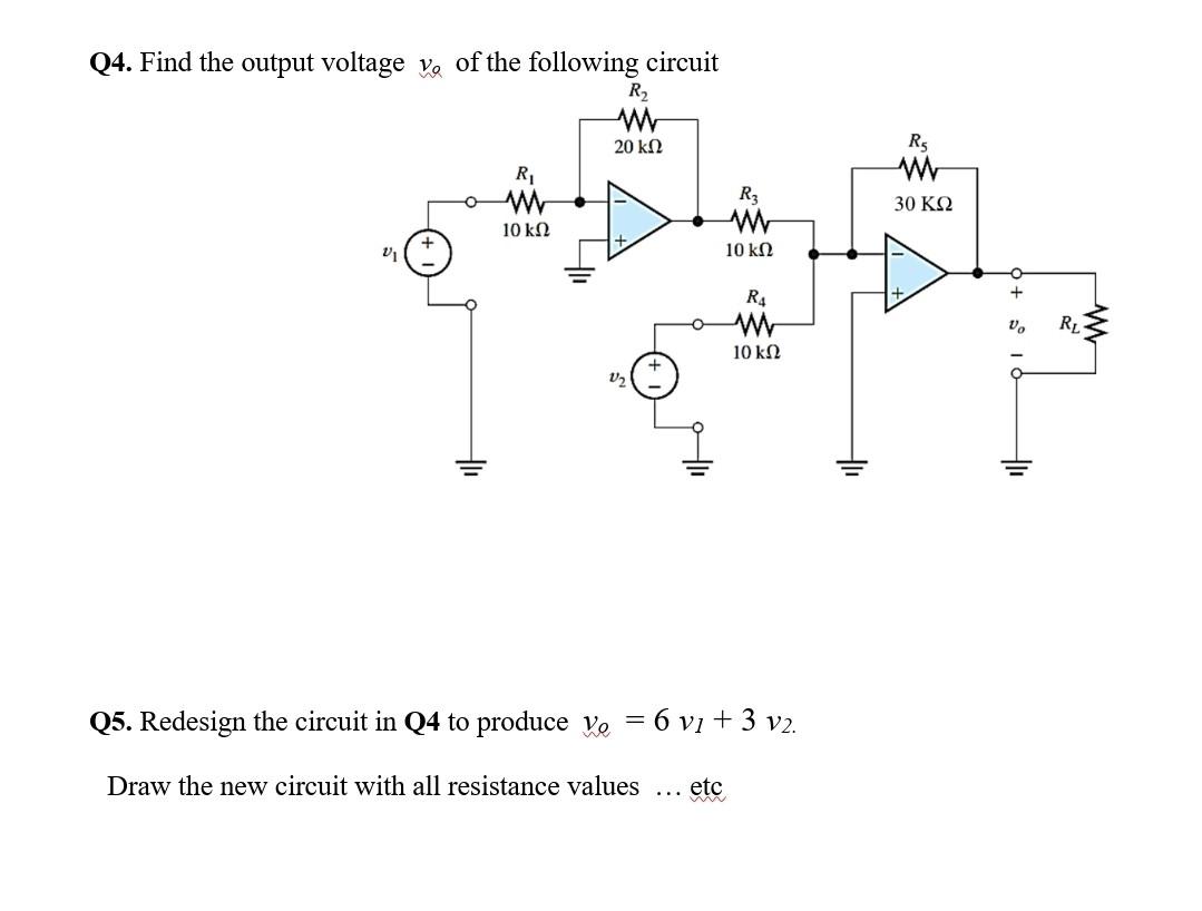 Solved Q4. Find the output voltage va of the following | Chegg.com