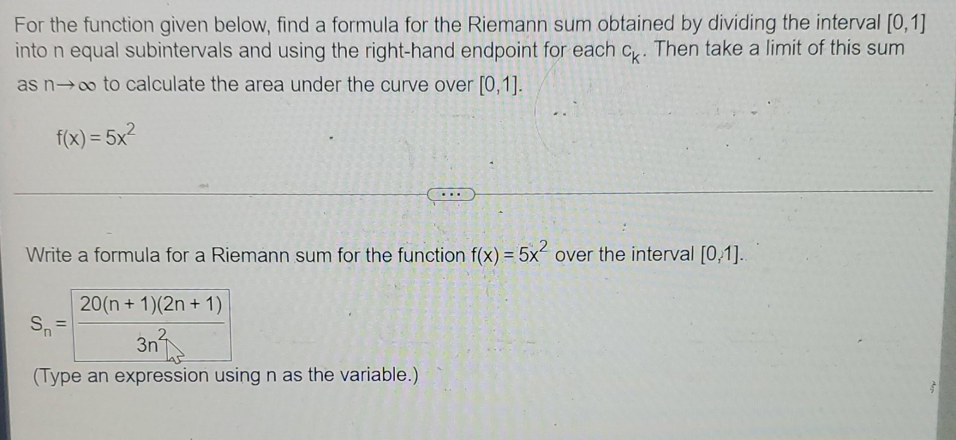 Solved For the function given below, find a formula for the | Chegg.com