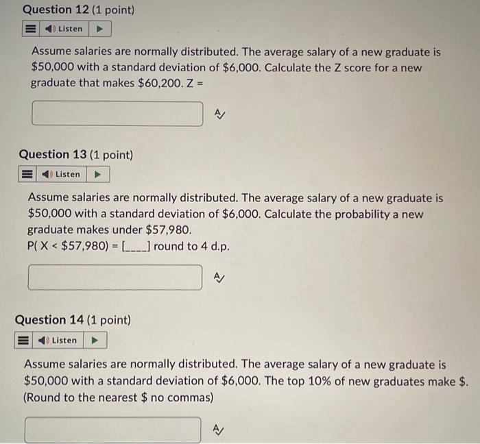 Solved Assume salaries are normally distributed. The average | Chegg.com