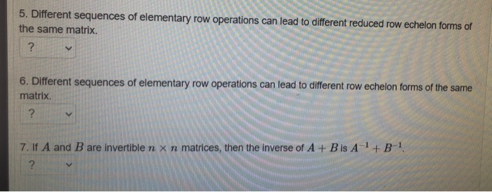 Solved 5. Different sequences of elementary row operations | Chegg.com