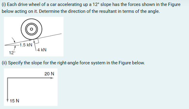 Solved (i) ﻿Each drive wheel of a car accelerating up a | Chegg.com