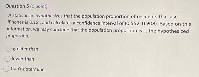 Solved A statistician hypothesizes that the population | Chegg.com