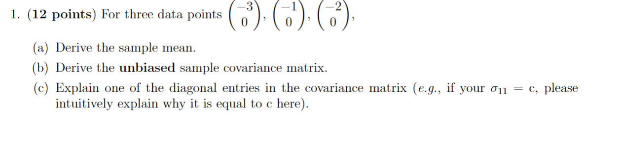 Solved For three data points | Chegg.com
