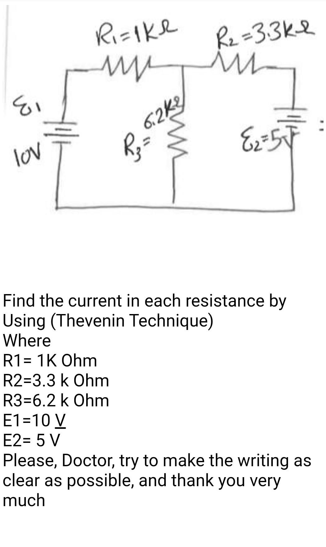 Solved Please find the current through the first resistance | Chegg.com
