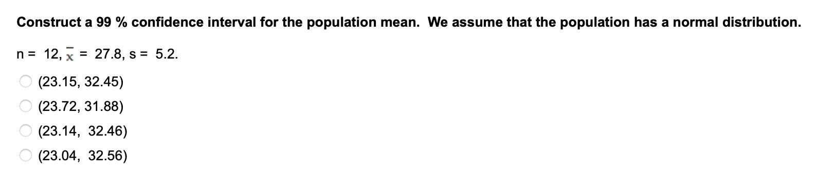 Solved Construct a 99% ﻿confidence interval for the | Chegg.com