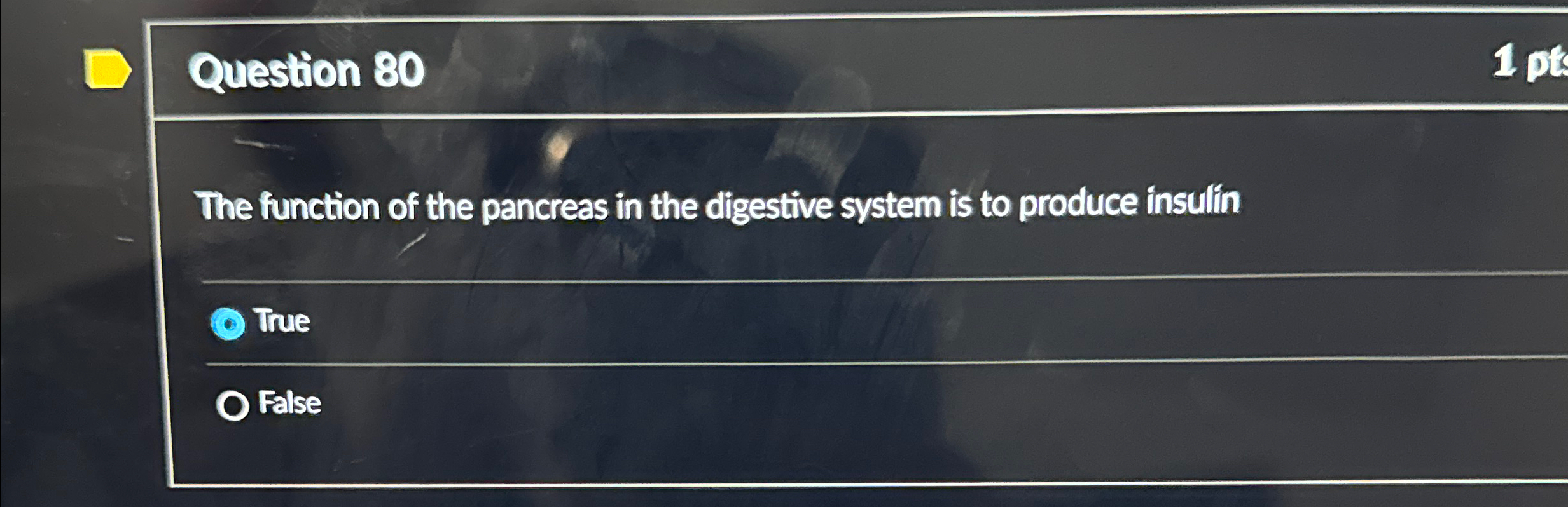 Solved Question 80The function of the pancreas in the | Chegg.com