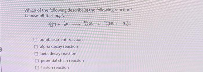 Solved Complete the following nuclear bombardment equation | Chegg.com