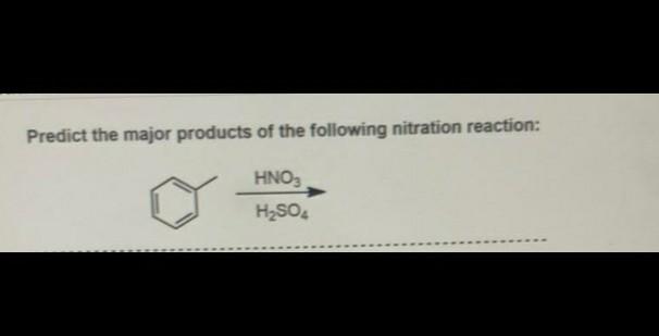 Solved Predict the major products of the following nitration | Chegg.com