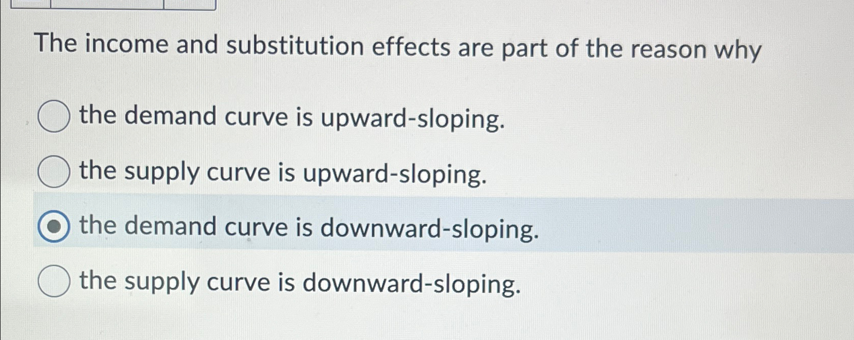 Solved The income and substitution effects are part of the | Chegg.com