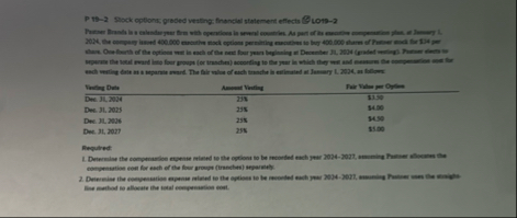 Solved P TS-2 ﻿Srock optlons groded veating financlal | Chegg.com