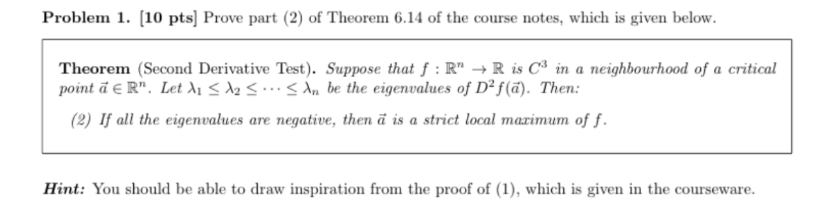 Solved Problem 1. [10 ﻿pts] ﻿Prove part (2) ﻿of Theorem 6.14 | Chegg.com