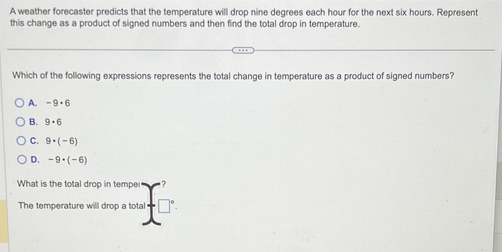 Solved A weather forecaster predicts that the temperature | Chegg.com